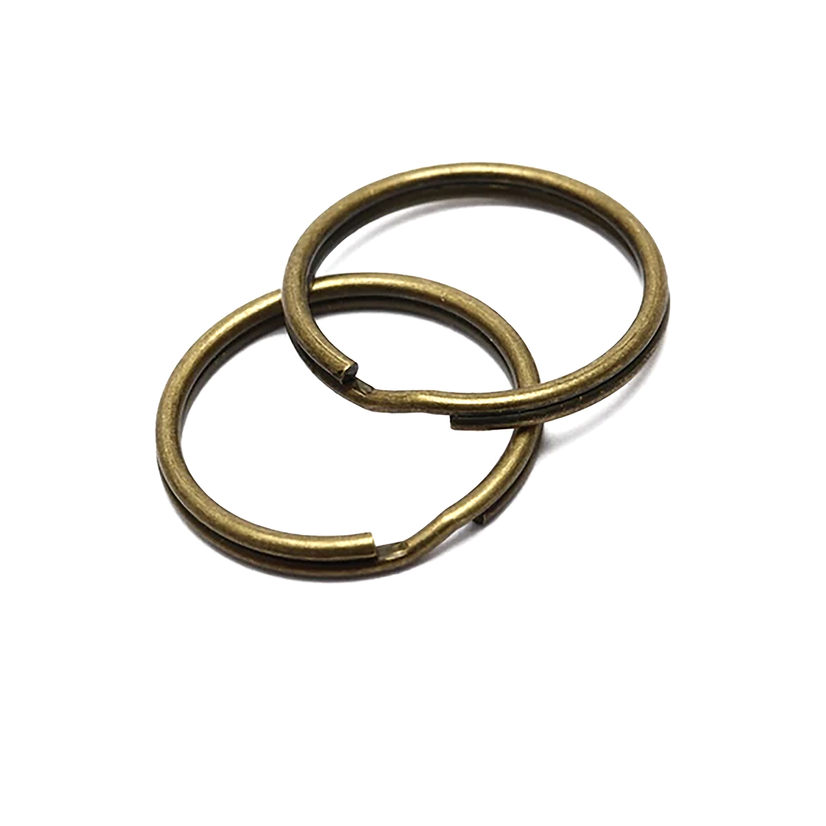 100 Aros de metal para llaveros color bronce antiguo.